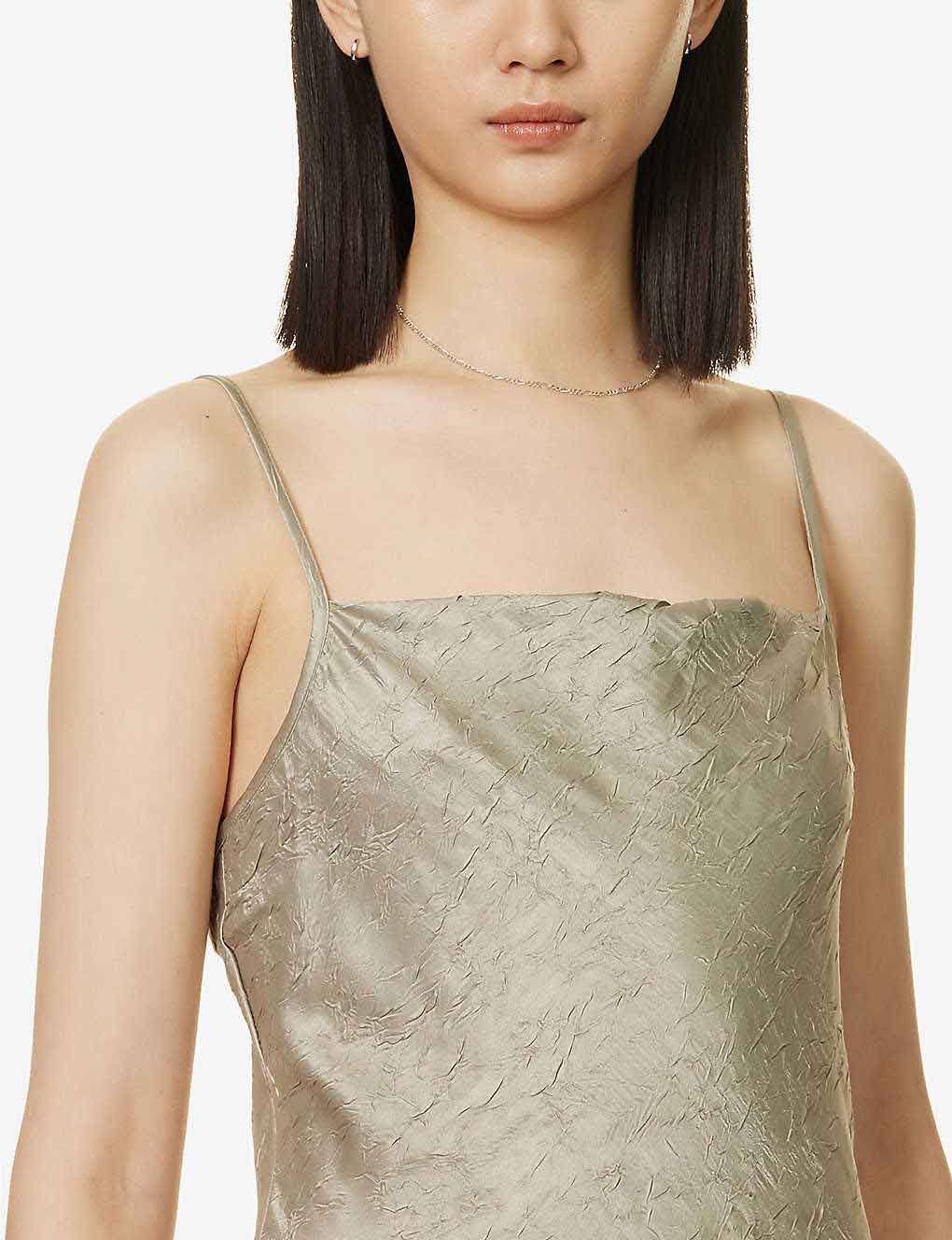 Rent Bec & Bridge Sage Lani Crinkle Satin Maxi Dress | Rites London